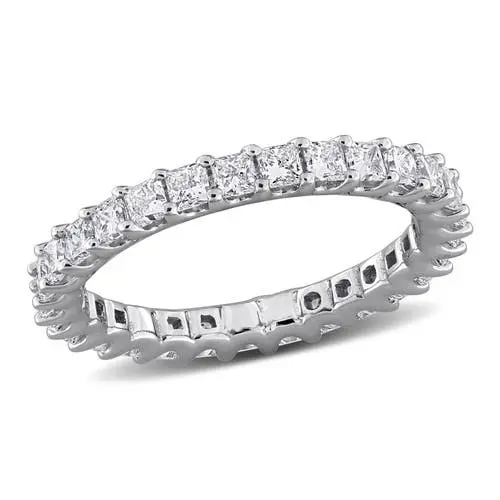 JULIANNA B. 2 Ctw Lab-grown Diamond Princess Eternity Ring - White Gold