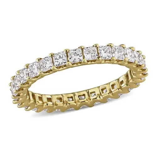 JULIANNA B. 2 Ctw Lab-grown Diamond Princess Eternity Ring - Yellow Gold