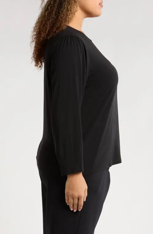 Eileen Fisher Pleated Sleeve Top
