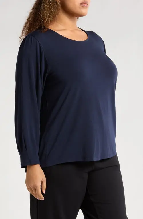 Eileen Fisher Pleated Sleeve Top