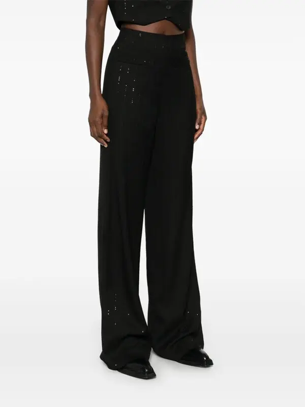 Sandro Sequined Palazzo Pants