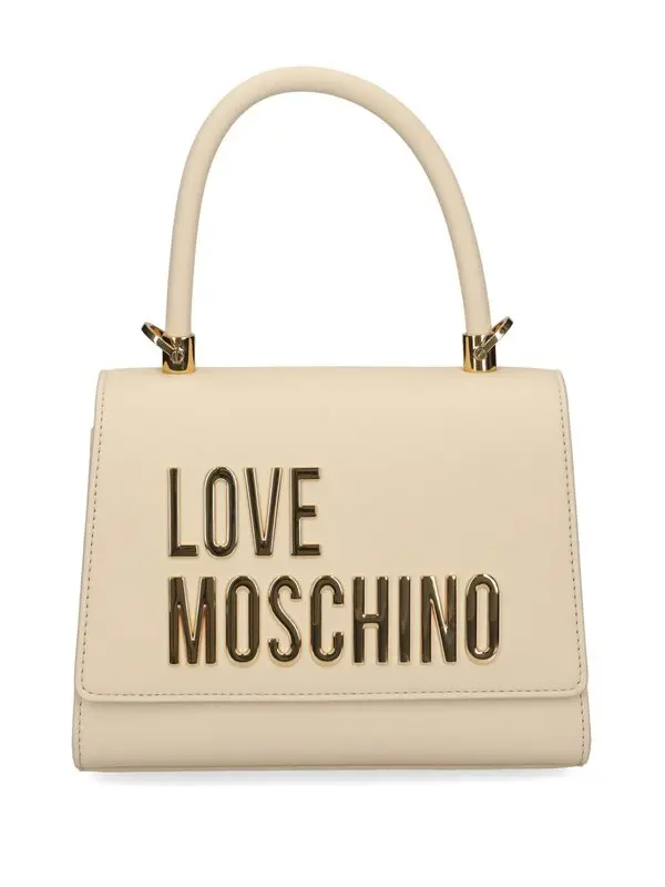Moschino Logo-lettering Tote - Neutrals