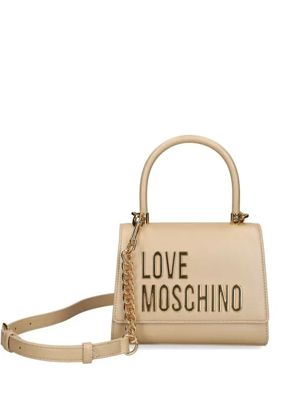 Moschino Logo-lettering Tote - Gold