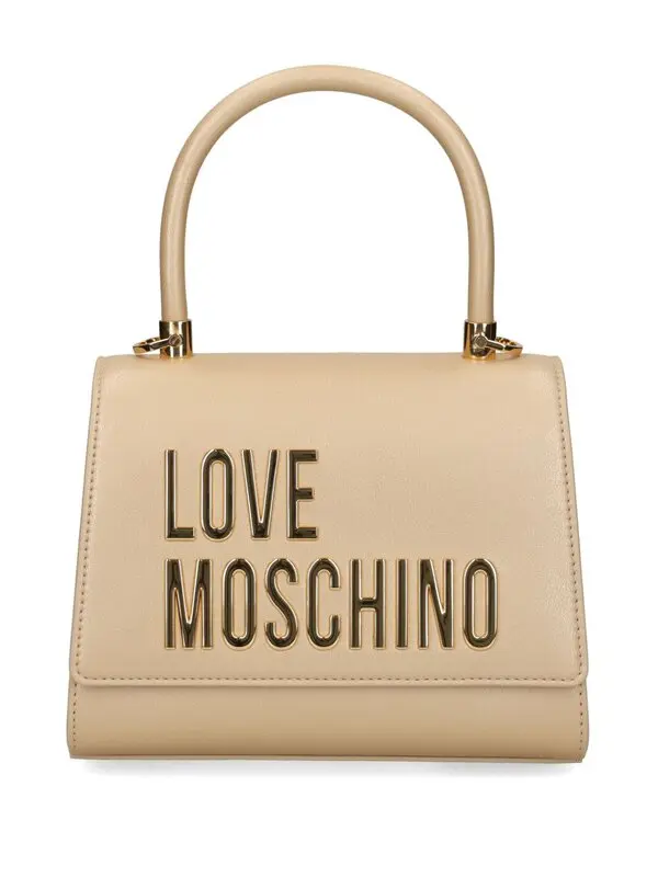 Moschino Logo-lettering Tote - Gold