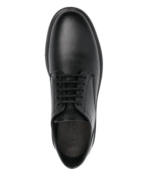 Calvin Klein Leather Derby Shoes In Black - 25% Off | Editorialist
