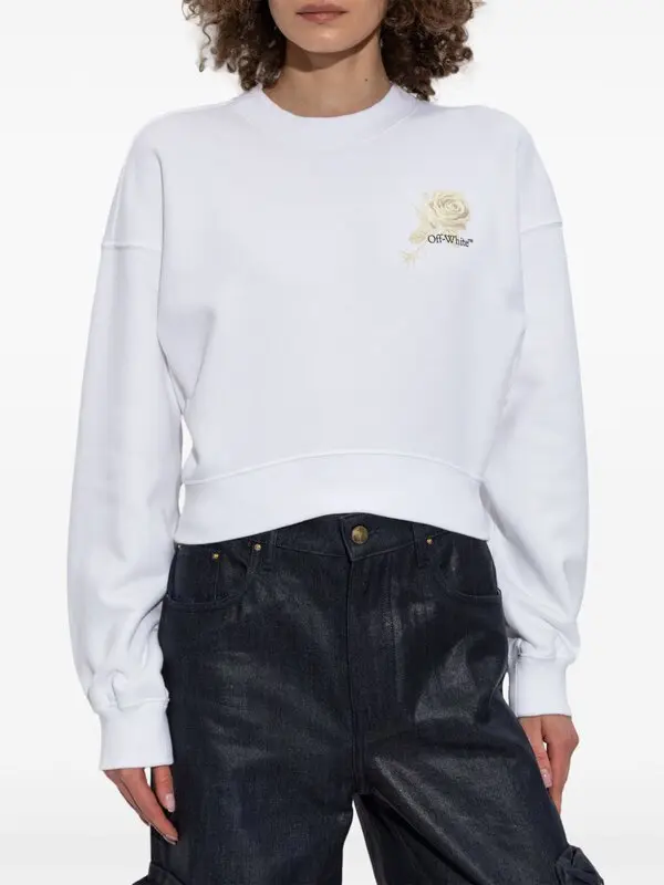 Off-White Logo-print Cropped Sweatshirt
