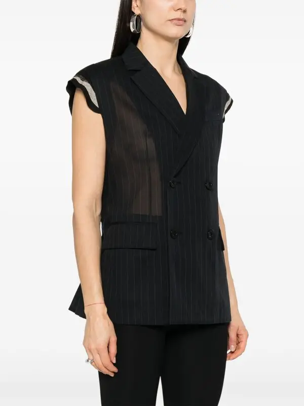 Sacai Pinstriped Waistcoat