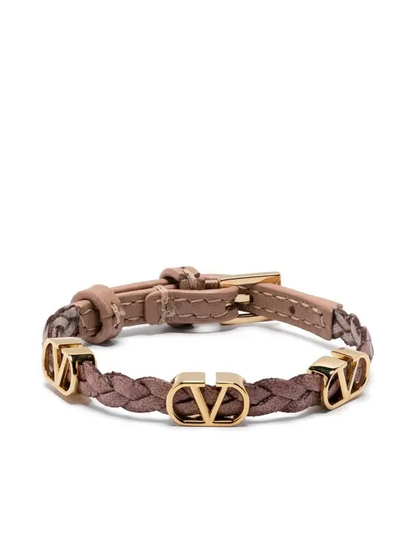 Valentino Garavani Vlogo Signature Braided Bracelet - Pink