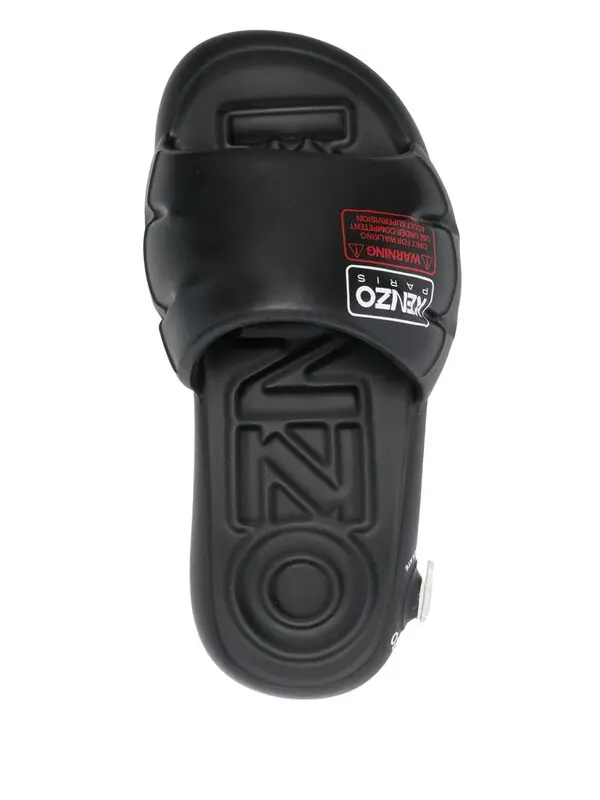 Kenzo Logo-print Slides - Black