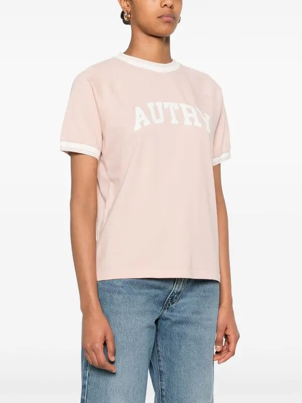 AUTRY Logo-print T-shirt - Pink