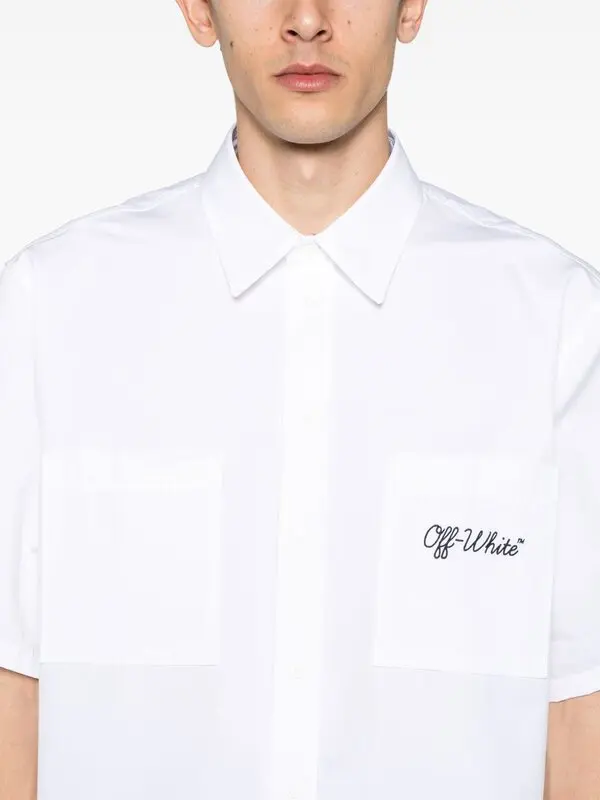 Off-White Logo-embroidered Shirt