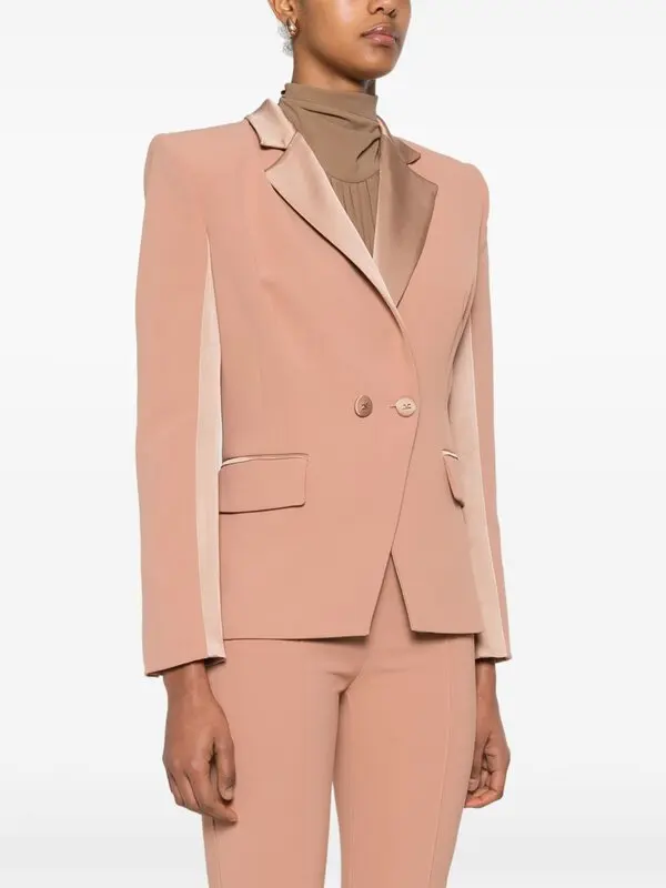 Elisabetta Franchi Crepe Blazer - Neutrals