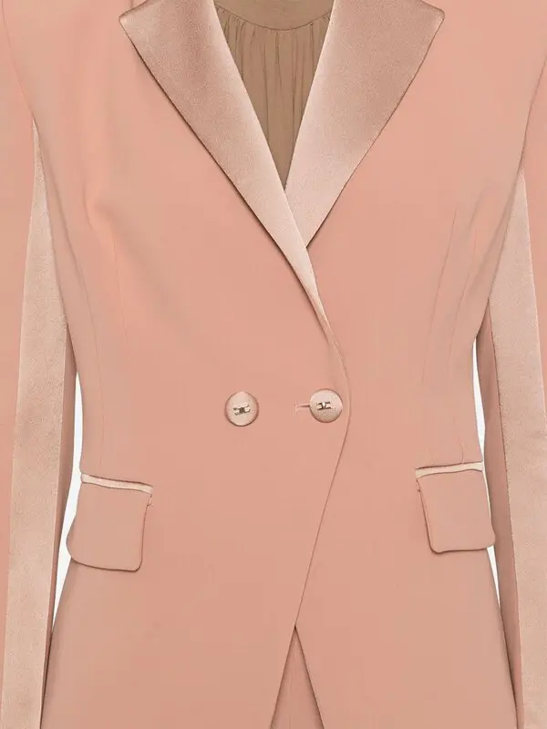 Elisabetta Franchi Crepe Blazer - Neutrals