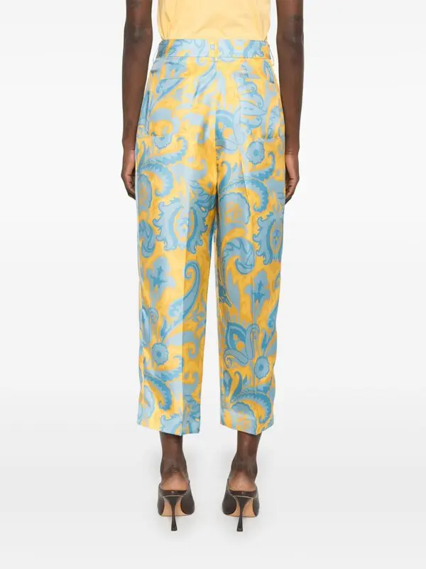 Etro Silk Trousers - Blue