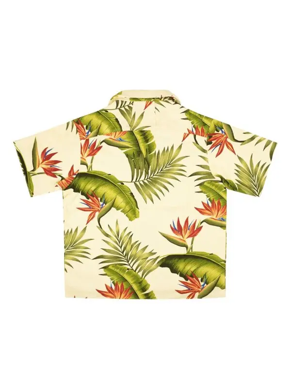 Rhude Snap Hawaiian Shirt Blue - Neutrals