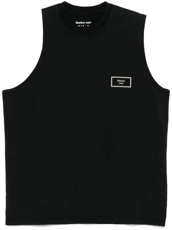 Martine Rose Logo-print Tank Top - Black