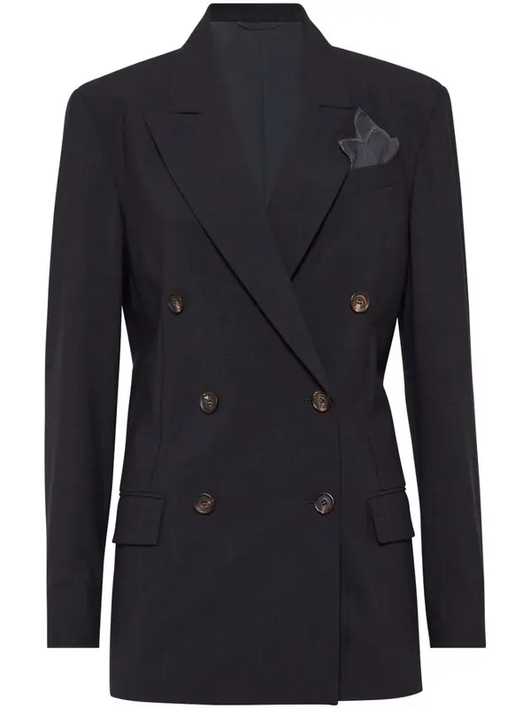 Brunello Cucinelli Double-breasted Blazer - Grey
