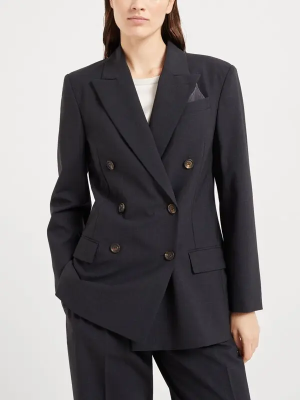Brunello Cucinelli Double-breasted Blazer - Grey