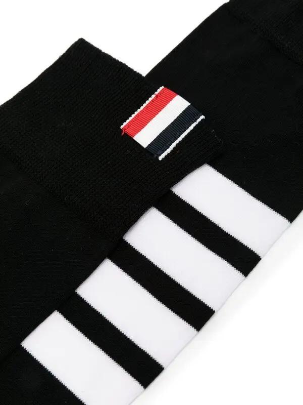 Thom Browne 4-bar Striped Socks - 001 Black