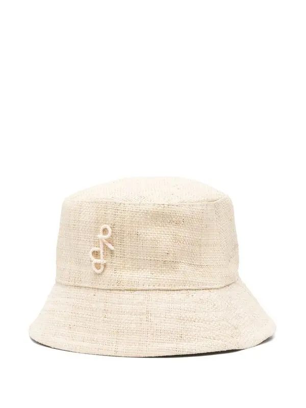 Ruslan Baginskiy Logo Appliqué Bucket Hat - Neutrals