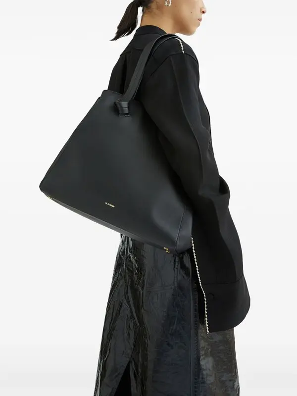 JIL SANDER Medium Knot-embellished Tote Bag - Black