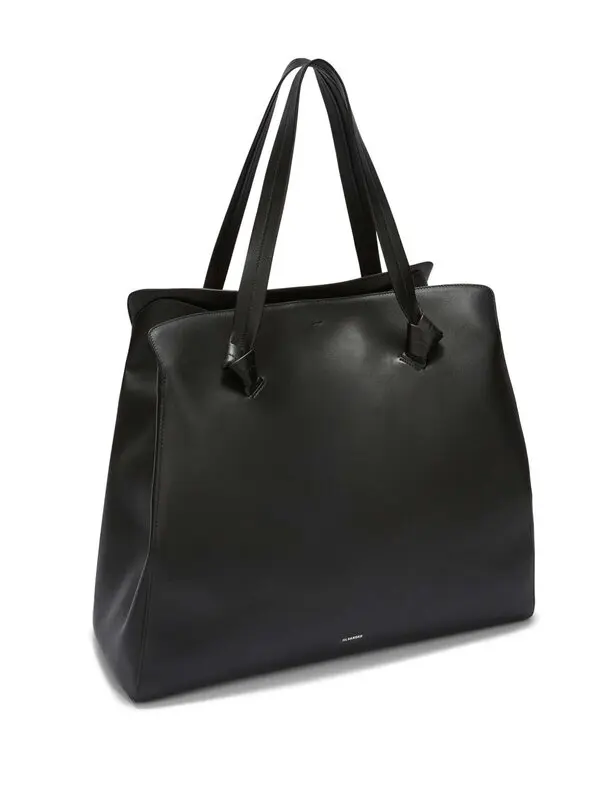 JIL SANDER Medium Knot-embellished Tote Bag - Black