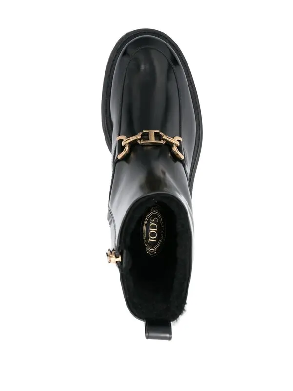 TOD'S Logo-plaque Ankle Boots - Black