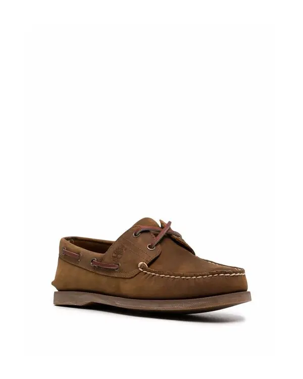 Timberland Brown Leather Loafers | Almond Toe & Lace Up Timberland Loafers woman - Brown | TB0513042141 | GIGLIO.COM main image 4