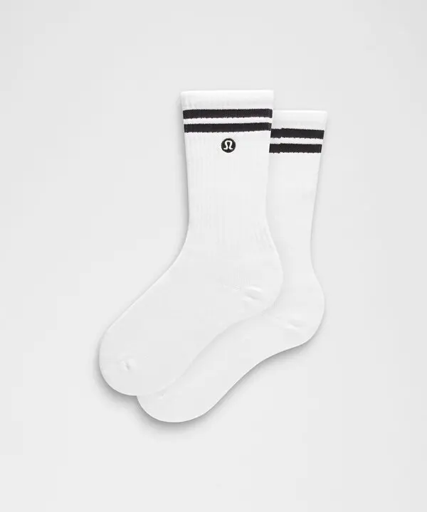Lululemon Daily Essential Crew Socks - White/black
