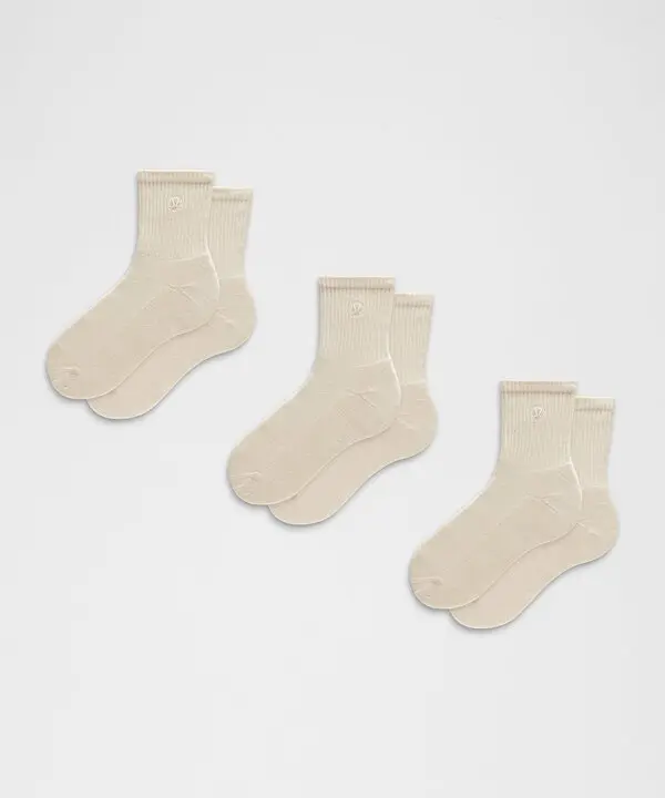 Lululemon Daily Essential Quarter Socks - Light Ivory