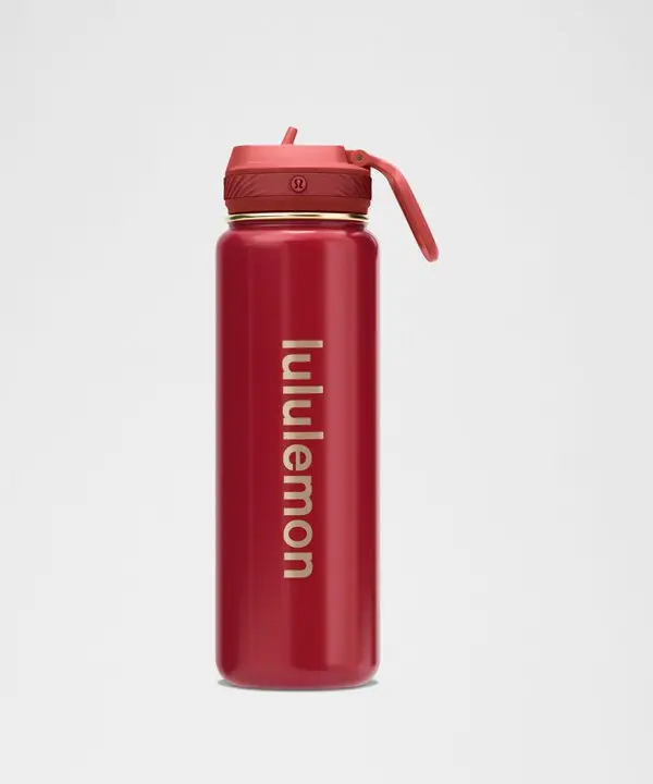 Lululemon Lunar New Year Back To Life Sport Bottle 24oz - Oxford Red Dark