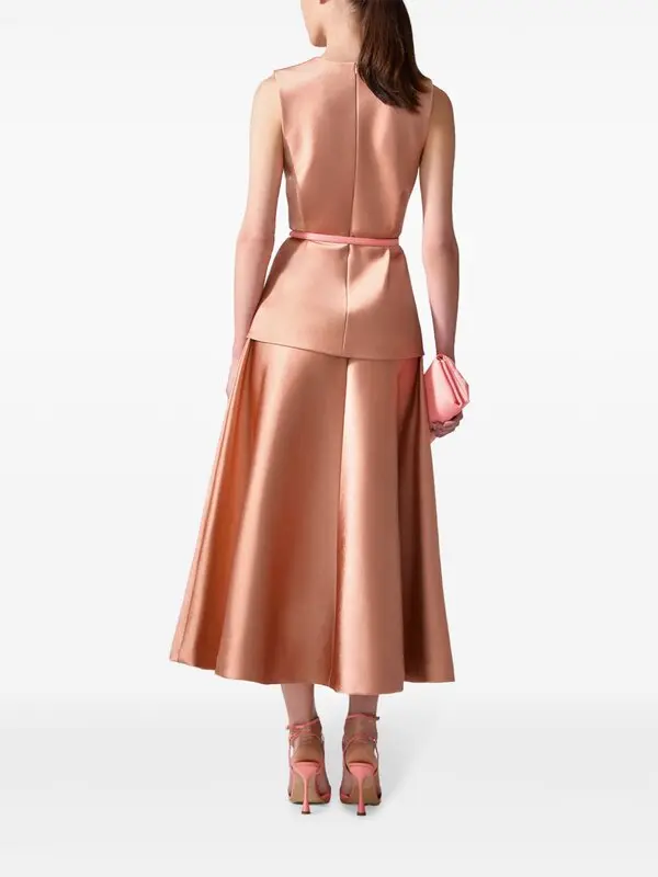 Carolina Herrera Crew-neck Satin Top