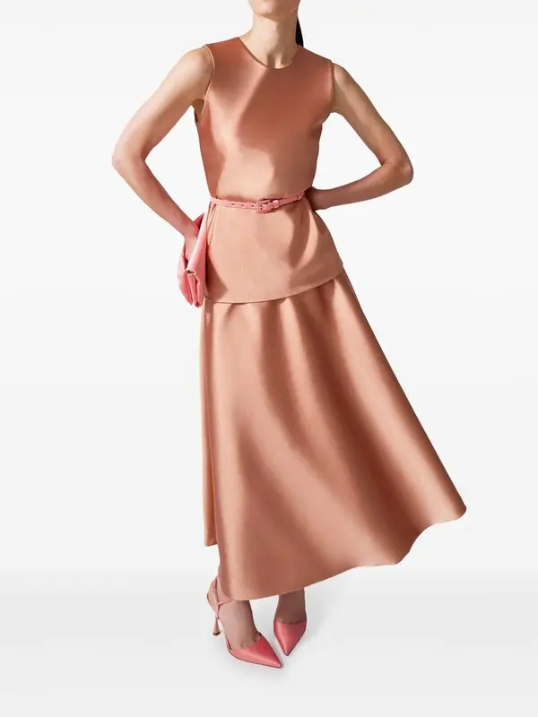 Carolina Herrera Crew-neck Satin Top