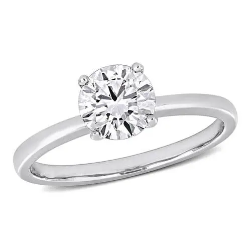 JULIANNA B. 1 Ctw Lab-grown Diamond Solitaire Ring In 14k Gold - White Gold