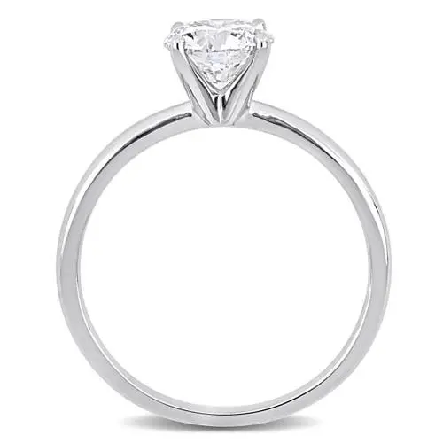 JULIANNA B. 1 Ctw Lab-grown Diamond Solitaire Ring In 14k Gold - White Gold