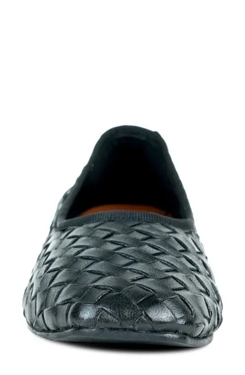 KENNETH COLE Birdie Woven Leather Pump - Black Woven Leather
