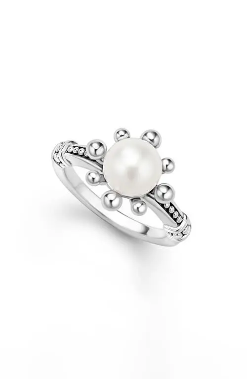 Lagos 18k Luna Fleur Pearl Ring