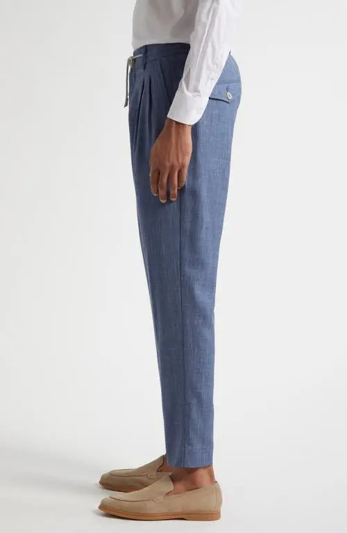 Eleventy Pleated Wool Blend Pants