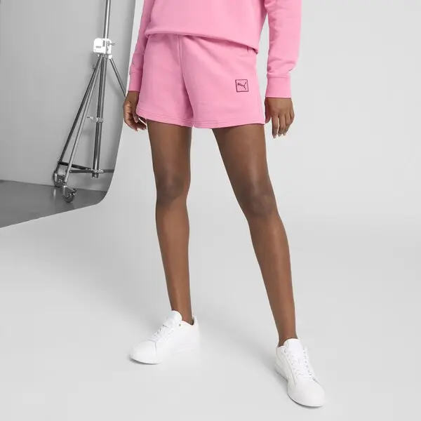 PUMA Elevated Essentials 5" Mid-rise Shorts - Pink