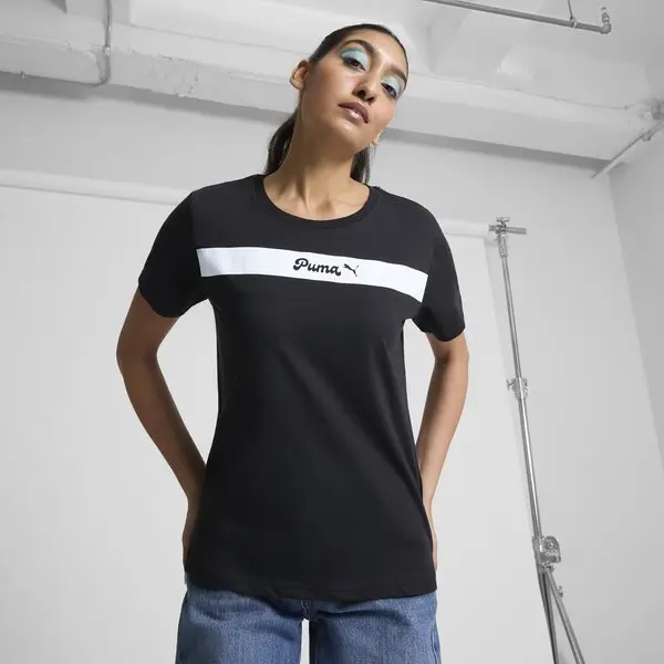 PUMA Cotton Crewneck T-shirt - Black