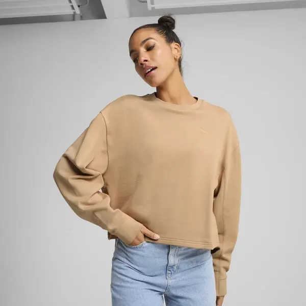PUMA Relaxed Crewneck Sweatshirt - Brown