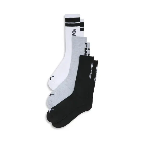 PUMA Half-terry Crew Length Socks Set Of 3 - Assorted Colours