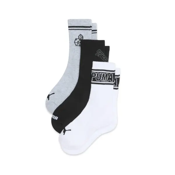 PUMA Half-terry Low Cut Socks Set Of 3 - White,black