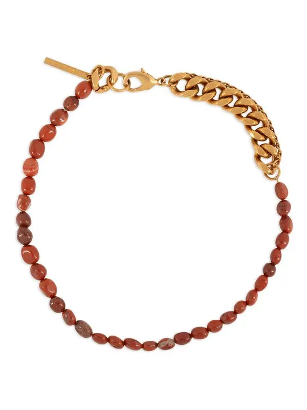 Dries Van Noten Stone Chain Necklace - Red