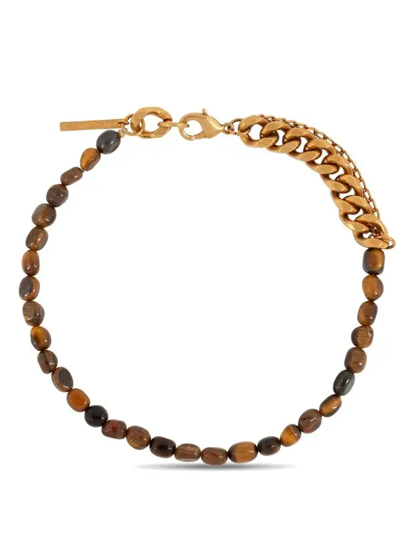 Dries Van Noten Stone Chain Necklace - Brown