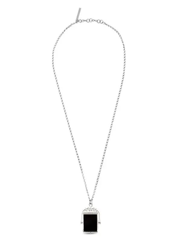 Dries Van Noten Stone-pendant Necklace - Black