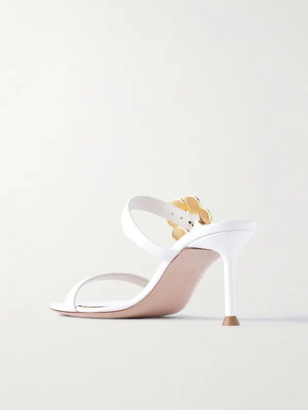 GIANVITO ROSSI 70 Embellished Leather Sandals