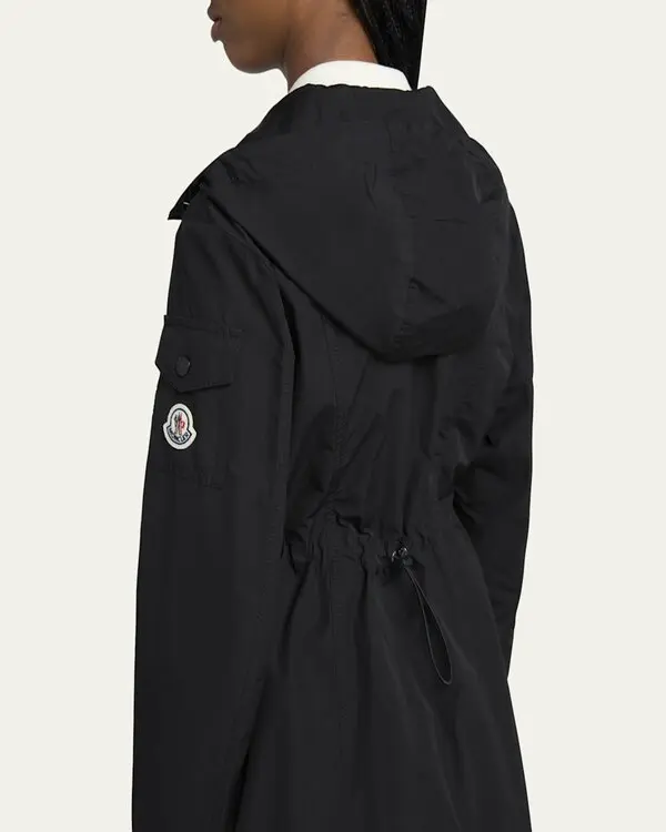 Moncler Laerte Long Hooded Parka - Black