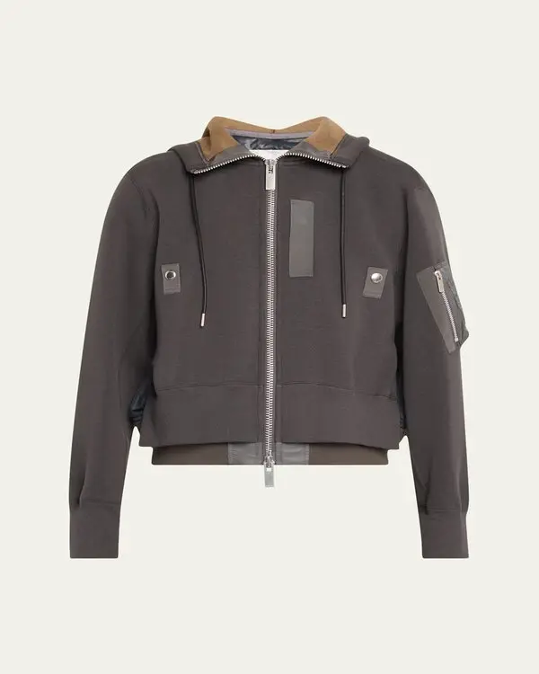 Sacai Hybrid Zip-up Hooded Jacket