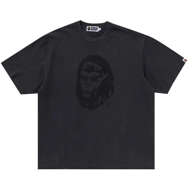 A BATHING APE Garment Dyed Relaxed Fit Tee - Black